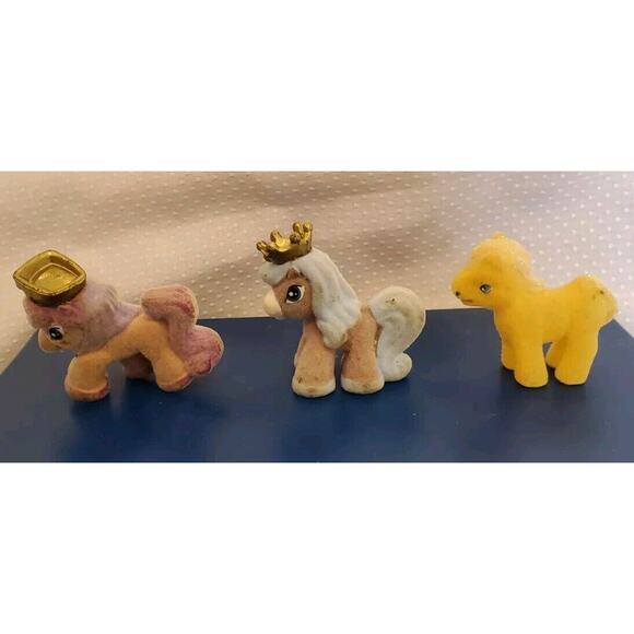 Unbranded | Toys | Set Of 3 Flocked Ponies Horses Figures Replacements ...